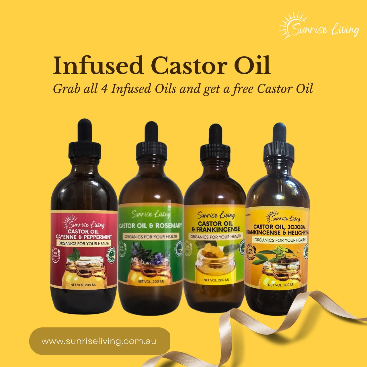Buy Online Infused Organic Castor Oil Australia | Sunrise Living ...